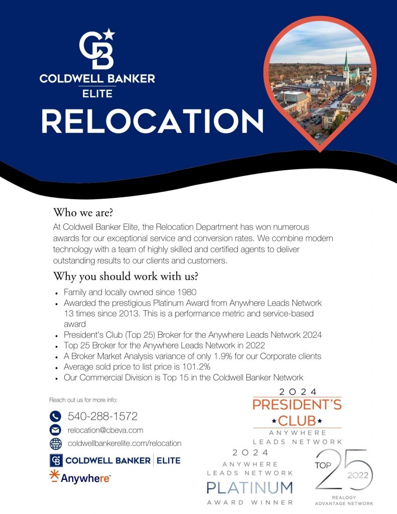Relocation Team Accolades and Areas of Coverage - Coldwell Banker Elite